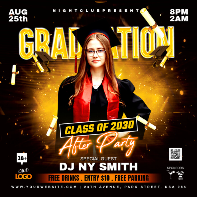 graduation party flyer Template | PosterMyWall