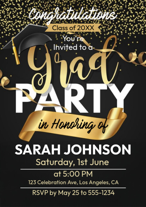 Plantilla de Graduation party Flyer | PosterMyWall