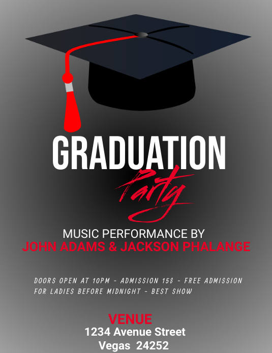 Graduation party flyer Template | PosterMyWall