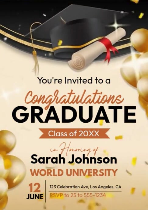 Graduation party flyer Templat | PosterMyWall