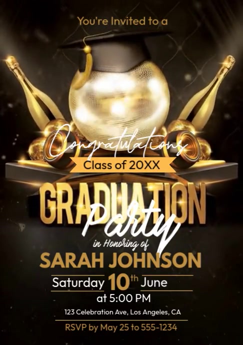 Graduation Party Flyer Templat | PosterMyWall