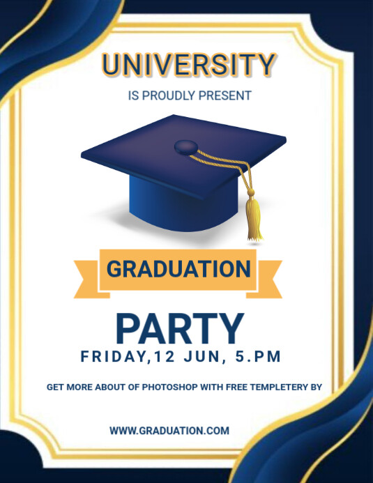GRADUATION PARTY FLYER Template | PosterMyWall