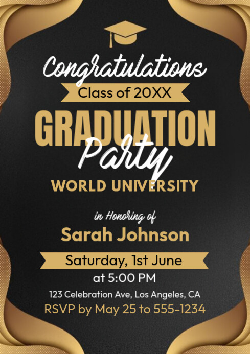 Graduation party Flyer Template | PosterMyWall