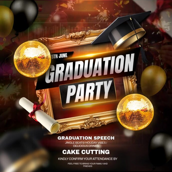 Copy of Graduation Party Instagram Post | PosterMyWall