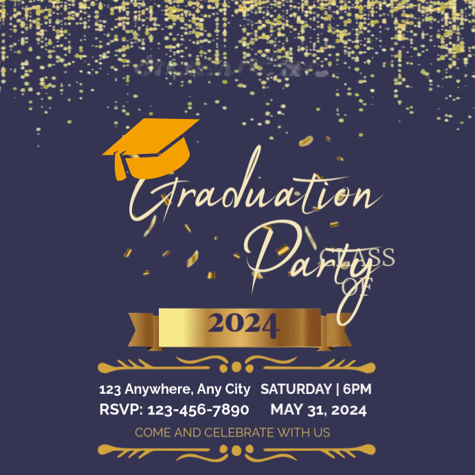 Graduation Party Instagram Post Template | PosterMyWall
