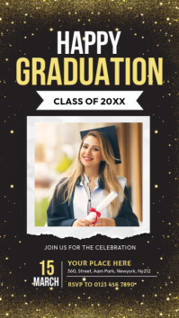 Graduation Party Invitation Instagram Story Template | PosterMyWall