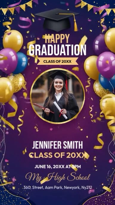 Copy of Graduation Party Instagram Story | PosterMyWall