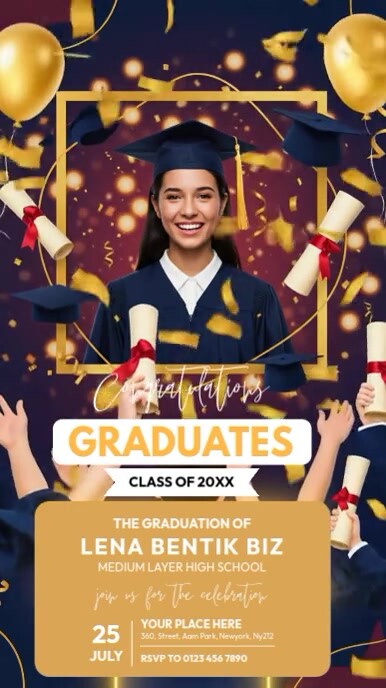 Copy of Graduation Party Instagram Story | PosterMyWall