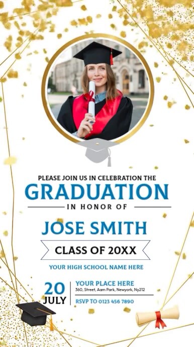 Graduation Party Instagram Story Template | PosterMyWall