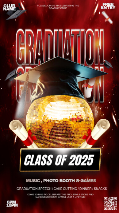 Graduation Party Instagram Story Template | PosterMyWall