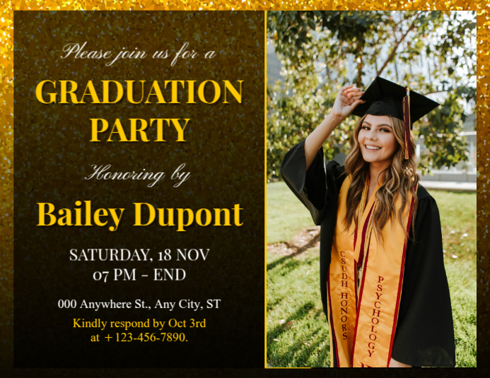 Plantilla de Graduation Party Invitation | PosterMyWall
