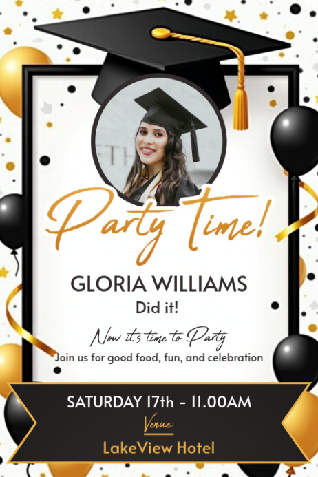 Copy of Graduation party invitation | PosterMyWall