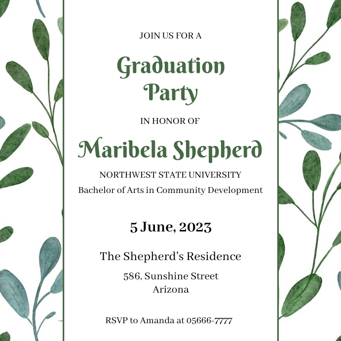 graduation party invitation Template | PosterMyWall