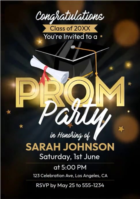 Graduation Party Invitation Template | PosterMyWall