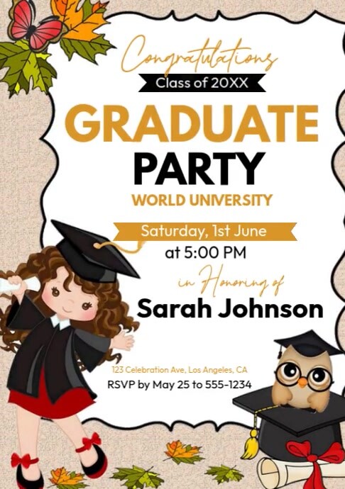 graduation party invitation Template | PosterMyWall