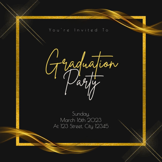 Graduation Party Invitation Template | PosterMyWall