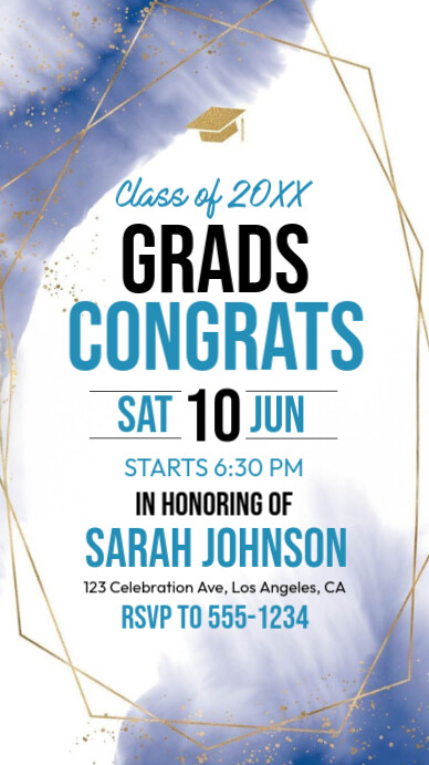 Plantilla de Graduation Party Invitation | PosterMyWall