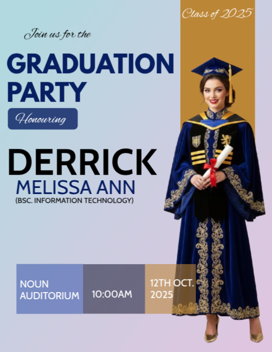 Plantilla de Graduation party invitation design template | PosterMyWall