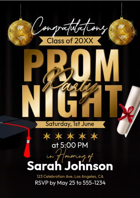 Graduation party invitation Template | PosterMyWall