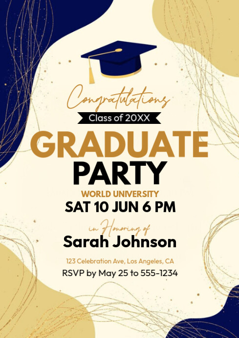 Graduation Party Invitation Template | PosterMyWall