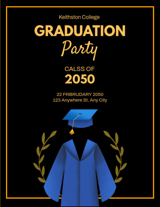 Graduation Party Invitation Flyer เทมเพลต | PosterMyWall