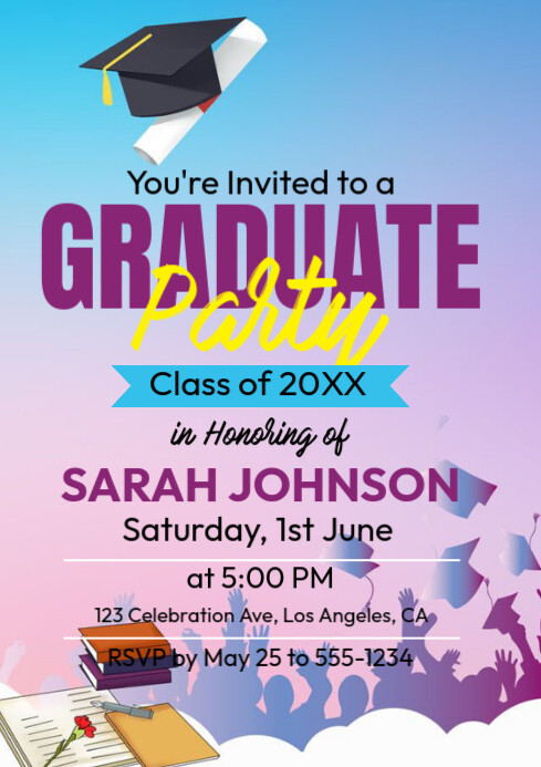 graduation party invitation flyer Template | PosterMyWall