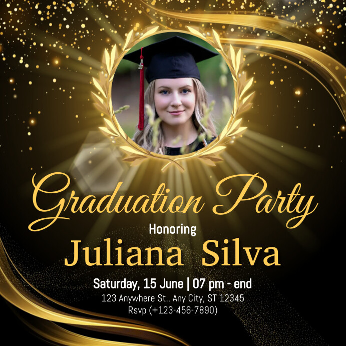 Plantilla de Graduation Party Invitation Instagram Post | PosterMyWall