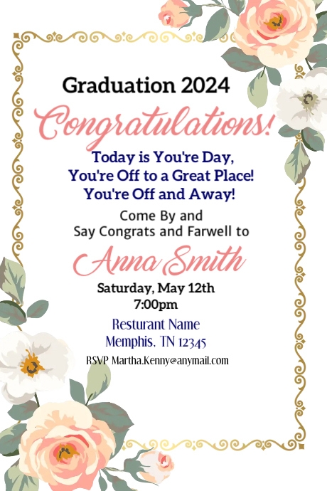Graduation party Invitation | PosterMyWall