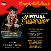 Graduation Party LinkedIn Career Cover Photo Template | PosterMyWall