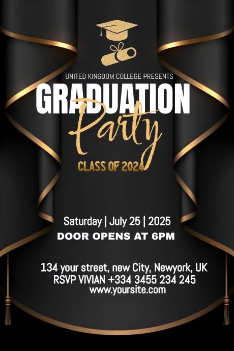 Graduation Party Poster Template | PosterMyWall