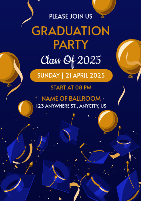 Graduation Party Poster Template | PosterMyWall