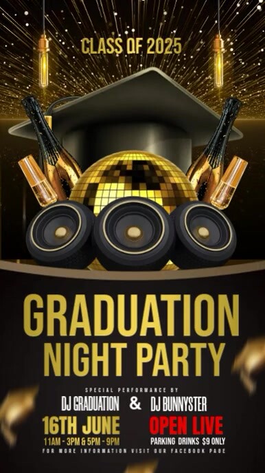 Graduation party video template | PosterMyWall