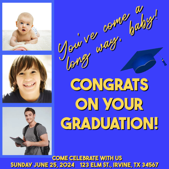 GRADUATION PICS Template | PosterMyWall