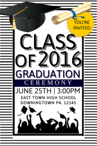 graduation ceremony invitation poster Template | PosterMyWall