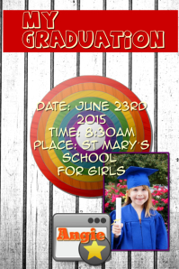 Graduation invitation card Template | PosterMyWall