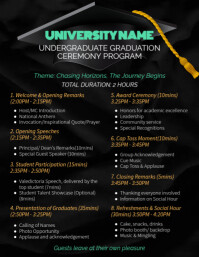 White Graduation Program A5 Template | PosterMyWall