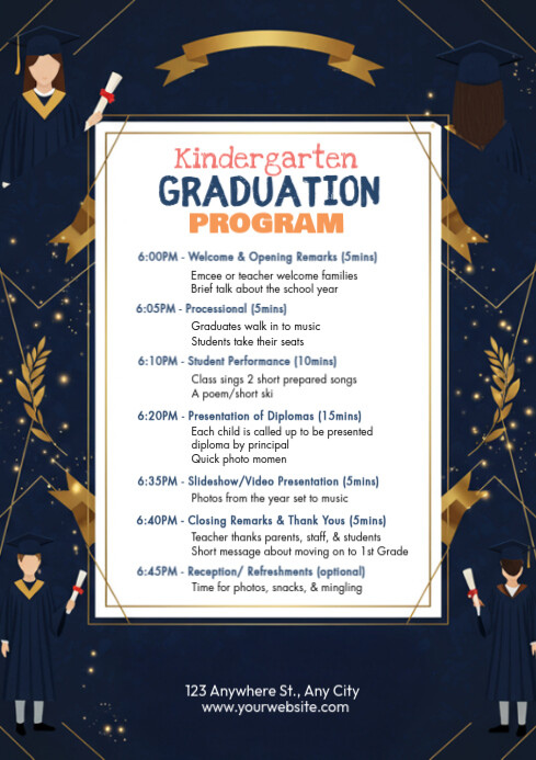 Graduation Program Date Template | PosterMyWall