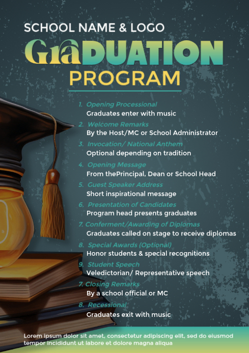 Copy of Graduation Program | PosterMyWall