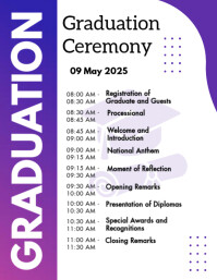 Graduation Program Template | PosterMyWall