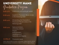 White Graduation Program A5 Template | PosterMyWall