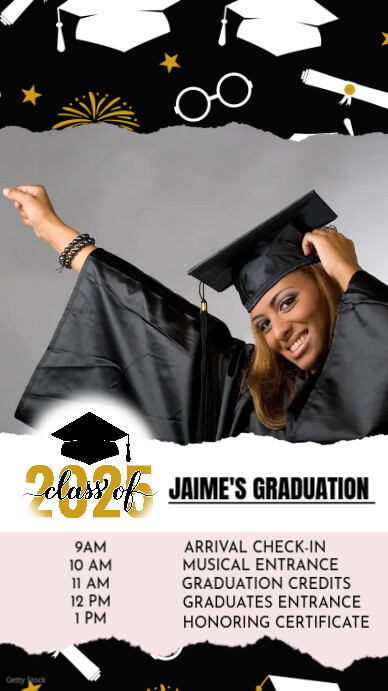 Graduation Program Menu Photo 2025 Template | PosterMyWall