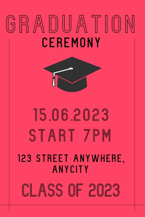 Modèle Graduation Program Poster | PosterMyWall