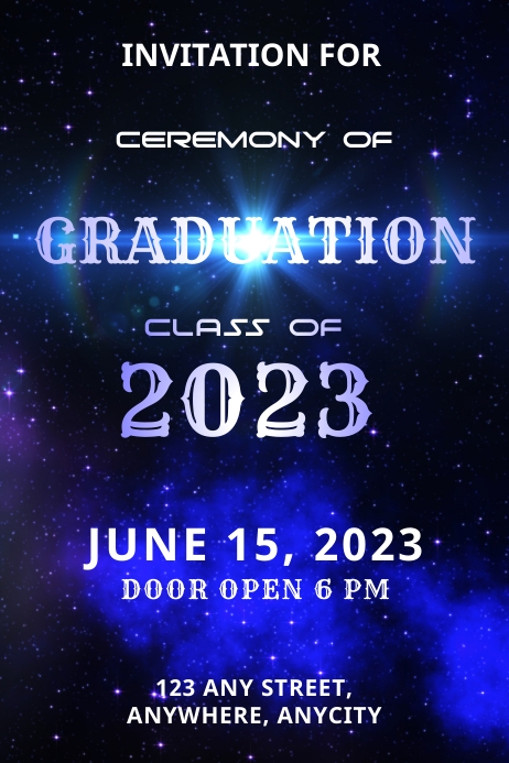 Graduation Program Poster Template | PosterMyWall