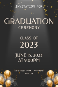 Graduation Program Poster Template | PosterMyWall