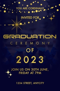 Graduation Program Poster Template | PosterMyWall