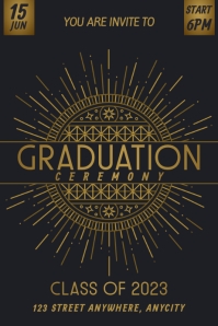 Graduation Program Poster Template | PosterMyWall