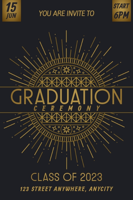 Graduation Program Poster Template | PosterMyWall
