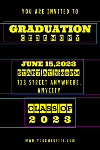 Graduation Program Poster Template | PosterMyWall