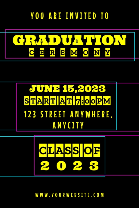 Graduation Program Poster Template | PosterMyWall