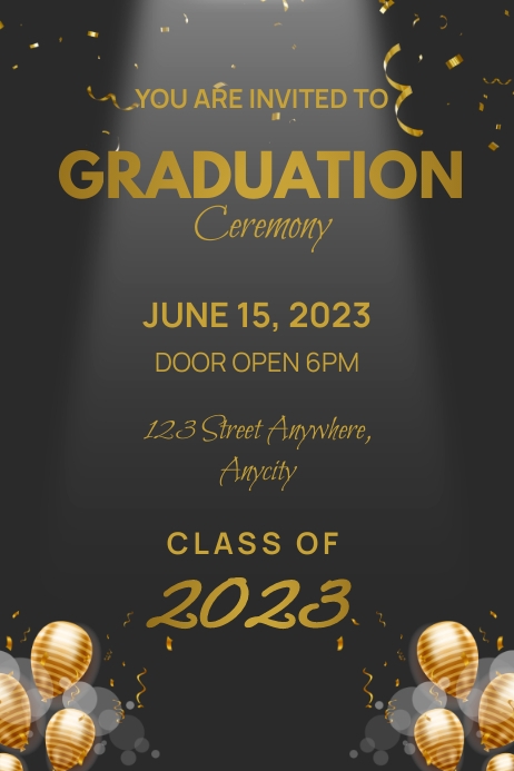 Graduation Program Poster Template | PosterMyWall